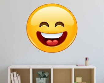 Emoji wall decal | Etsy