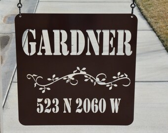 Custom Metal Address Sign