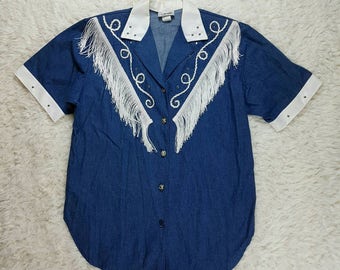 80s western shirt | Etsy