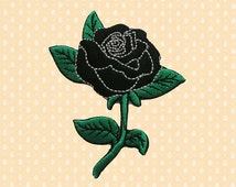 Unique black rose applique related items | Etsy