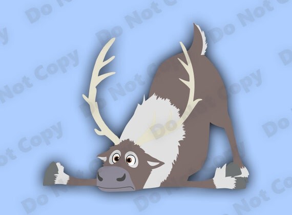 FROZEN svg SVEN Slipped On Ice SVG dxf eps png pdf Vinyl