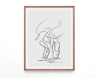 Scandi Poster Line Drawing Line Drawing Print Minimal