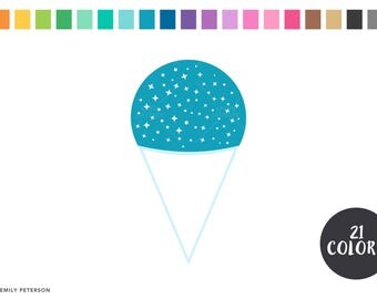 Snow cone clipart | Etsy