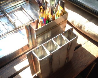 Metal pencil holder | Etsy