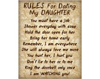 Rules for dating my | Etsy