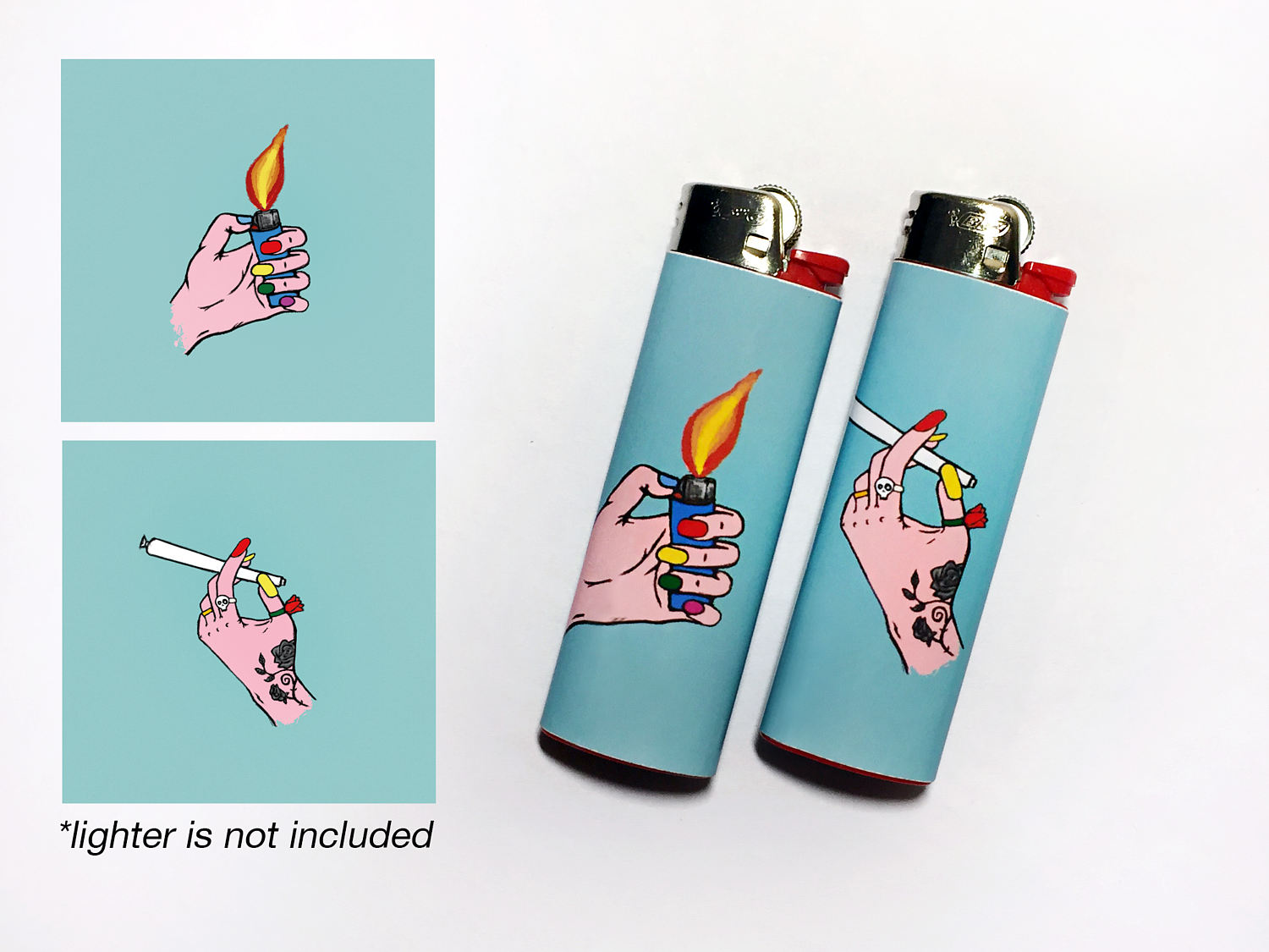BEST BUDS 2 Waterproof Vinyl Lighter Stickers For Standard