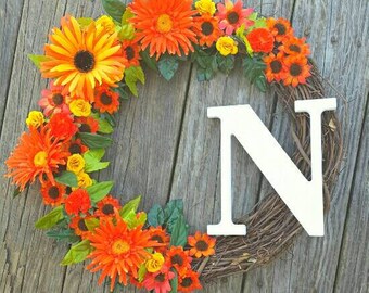 Modern spring wreath | Etsy