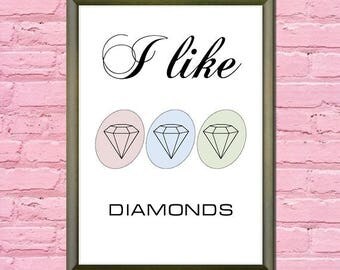 Diamond quote | Etsy