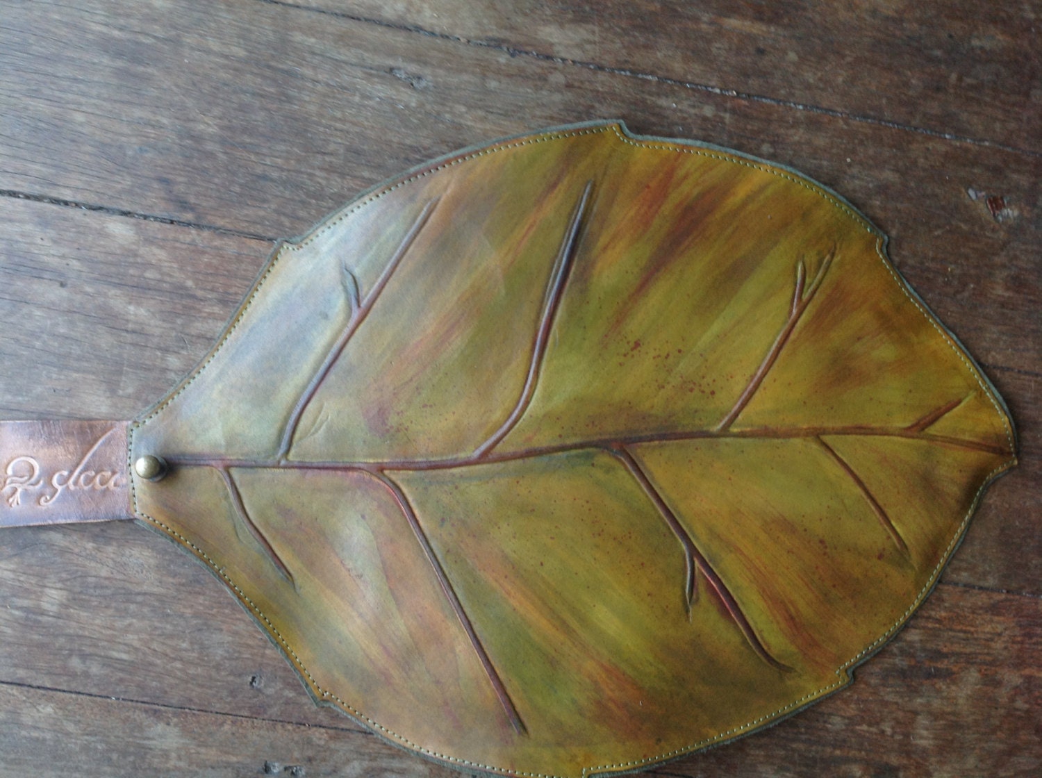 leaf art utensil wraps with Elvish script