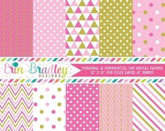 70% OFF SALE Primary Colors Digital Paper by ErinBradleyDesigns