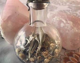 Items similar to Glass Potion Bottle-Long Neck Round Glass-Potion ...