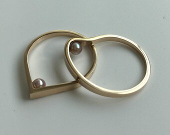 Modern gold ring | Etsy