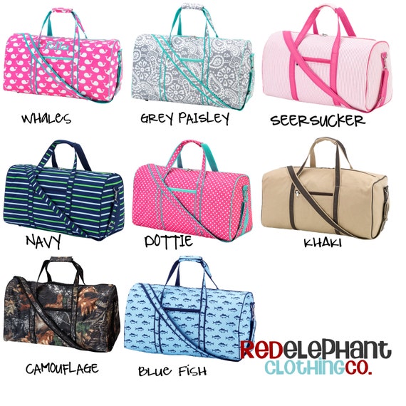 Monogram Duffle Bag Personalized Duffel Bag Overnight Tote