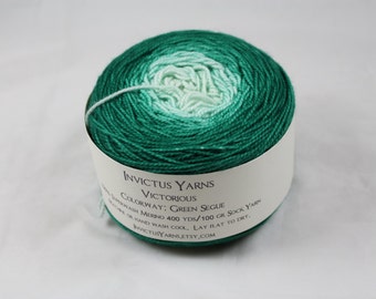 Green ombre yarn | Etsy