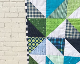 Geometric quilt | Etsy