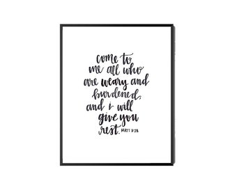 Matthew 11 28 | Etsy