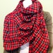 Zombie Apocalypse Scarf Blood Red and Ivory Scarf by Pikeys