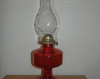 Red hurricane lamp | Etsy