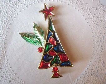 Stained glass brooch | Etsy