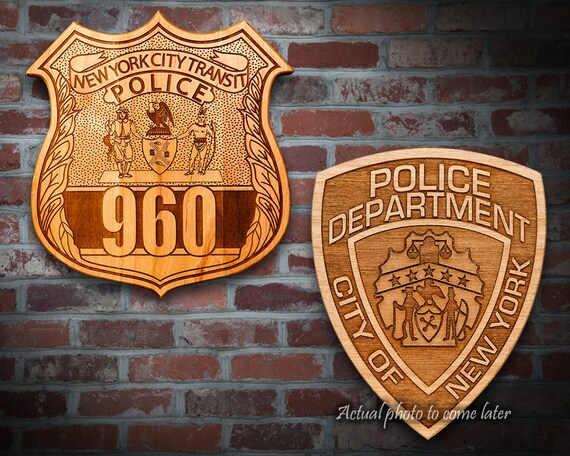 Personalized Wooden New York City Police by TheCreativeEngraver