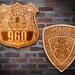 Personalized Wooden New York City Police Shield or shoulder