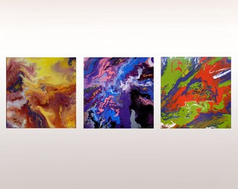 Triptych painting | Etsy