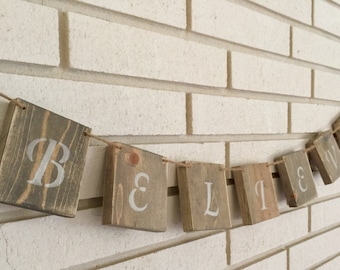 Believe blocks | Etsy