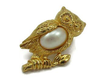 Avon owl brooch | Etsy