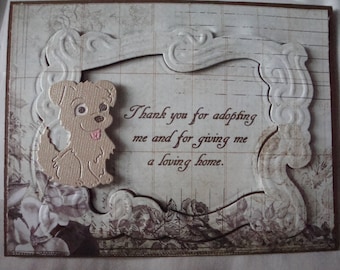 Dog adoption card | Etsy