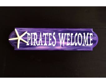 Pirate welcome sign | Etsy