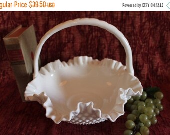 Fenton glass basket | Etsy