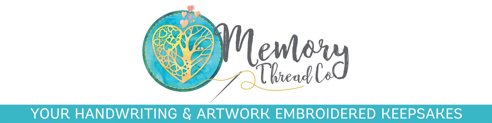 Your handwriting & artwork embroidered keepsakes by MemoryThreadCo