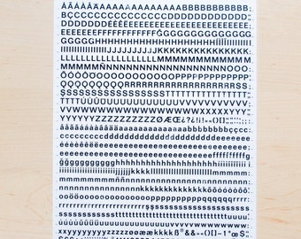 Rub on letters | Etsy