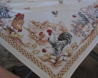 Rooster tablecloth | Etsy