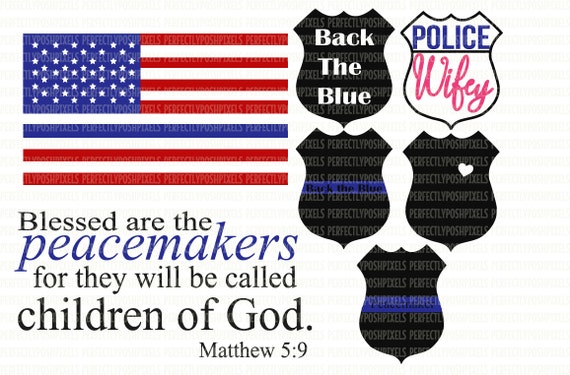 Police Love SVG Cut File Silhouette Studio Cricut Police Badge