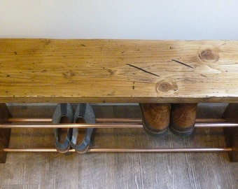 Reclaimed wood bench | Etsy