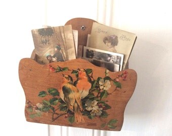 Wood mail organizer | Etsy