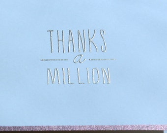 Thanks a million | Etsy