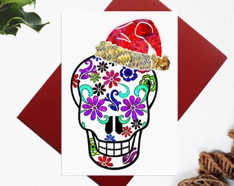 Sugar skull card | Etsy