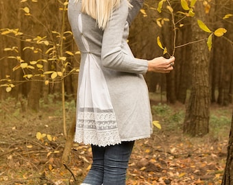 Light grey tunic | Etsy