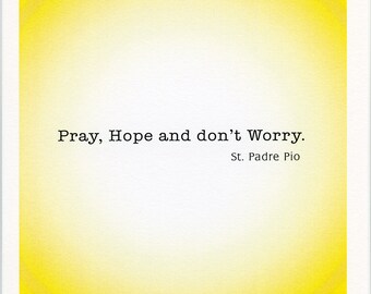 Padre pio quote | Etsy