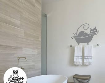 Cat wall decals | Etsy