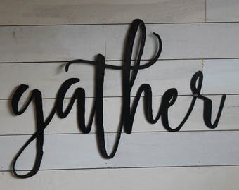 Gather wall sign | Etsy