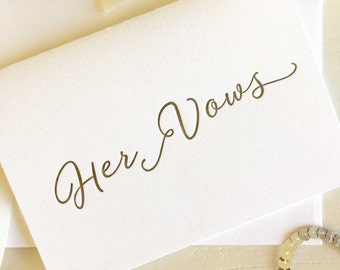 Her vows | Etsy
