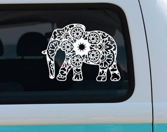 Elephant car decal | Etsy