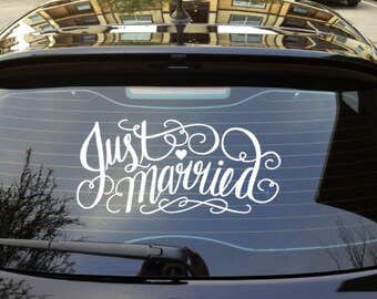 Married car decal | Etsy