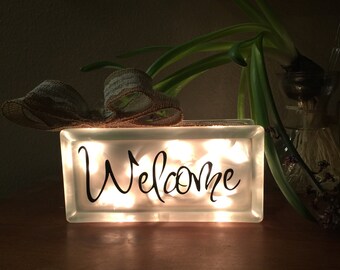 Lighted Glass Block Battery Glass Block Night Light Gift