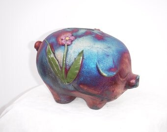 Flower piggy bank | Etsy