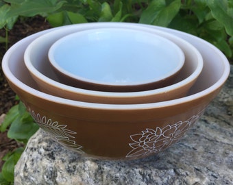 Brown mixing bowl | Etsy