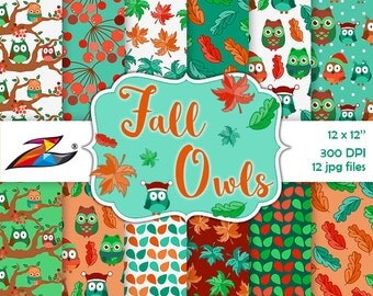 Fall digital papers: AUTUMN DIGITAL PAPERS with